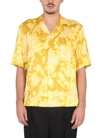 Dries Van Noten Floral Print Viscose Shirt - Yellow