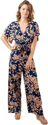 Coton Du Monde | Combi-pantalon femme chic HOLLY jambes larges 38