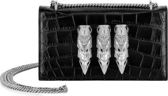 Philipp Plein Hobo Bags - Schultertasche Crocco Print - Gr. unisize - in Schwarz - f&uuml;r Damen
