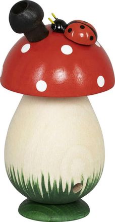 Rudolphs Schatzkiste Räucherfigur Nostalgie-Räucherpilz bunt BxHxT 6,5x13,5x6,5cm NEU Rauchen Rauchfigur Rauchmann Räucherkerze Smoker Kerze Figur Mann Holz Seiffen Erzgeb