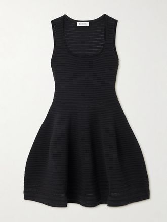 SIMKHAI Lottie Minikleid Aus Geripptem Stretch-strick - Schwarz