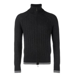 Emporio Armani Cardigan c&ocirc;tel&eacute; - Homme - Pulls - Noir - Taille: XL