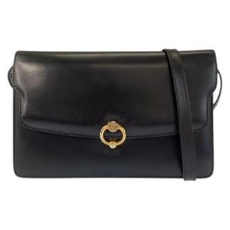 Gucci Sac bandouli&egrave;re en cuir Pre-owned - Femme - Pre-owned - Noir - Taille: ONE Size