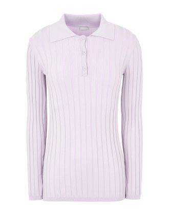 8 by YOOX RIB-KNIT L/SLEEVE POLO