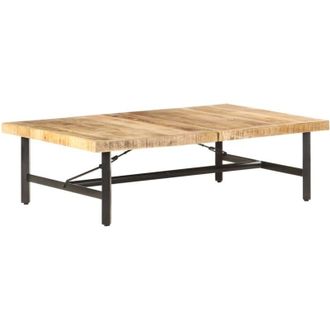 vidaXL Vidaxl - Table basse 142x90x42 cm Bois de manguier massif