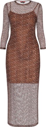 Mymo Kleid Frauen braun schwarz