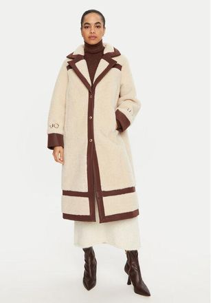 Liu Jo Fellmantel TF4141 E0903 Écru Regular Fit