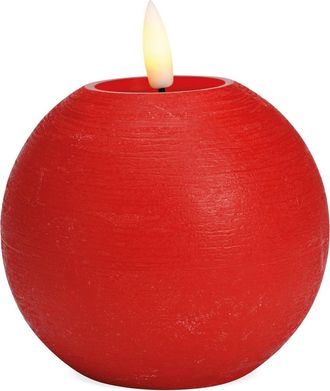 Matches 21 LED Kerzen Kugeln 4er Set aus Echtwachs mit Timerfunktion & inkl. Fernbedienung - Kerzen realistisch flackernde Flamme warmweiß Ø 10 x 9 cm - Elektris