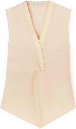 Motivi Femme, Tops, Beige, Taille: 44 FR Crop top avec motif crois&eacute;