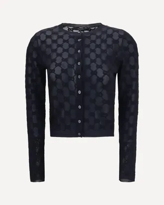 Gucci GG all-over viscose crepe Cardigan Female L