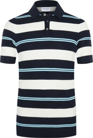 Tom Rusborg Poloshirt aus Baumwolle mit Blockstreifen in