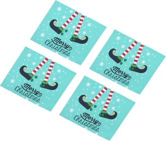 Angoily 4st&uuml;cke Weihnachtstischdecke Tischset Partytischunterlage Hitzeisolierende f&uuml;r Dekoration Mahlzeiten Bereichern Sie Ihre mit Diesen Festlichen f&uuml;r Hau