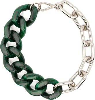 Plan C Plan C, Femme, Accessoires, Multicolore, Taille: ONE Size Malachite Green Chunky Chain Necklace