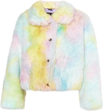 Faina Faux Fur Blouson Damen Regenbogen