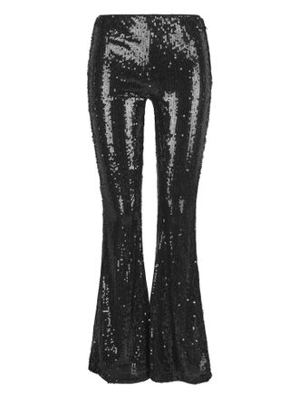 Nicowa Stoffhose EWINO, auff&auml;lliger Paillettenstoff, Model tr&auml;gt Gr&ouml;&szlig;e 34