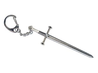 Miniblings Schwert Schl&uuml;sselanh&auml;nger - Handmade Modeschmuck I Anh&auml;nger Schl&uuml;sselring Schl&uuml;sselband Keyring - Ritter Rollenspiel Mittelalter Fantasy silbern