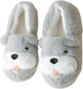 IFUNDOM Pantoufles Dhiver Pour Femme Chaudes En Coton Antid&eacute;rapantes, Semelle &Eacute;paisse, Confortables Pour Maison Et Int&eacute;rieur, Mod&egrave;le Gris Taille 40/41