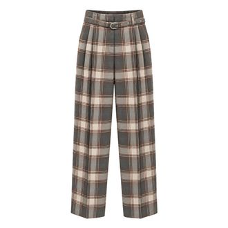 Meimeij Stoffhose mit Karomuster - - Trousers - Damen - Mehrfarbig - XS
