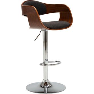 vidaXL Barhocker Grau Bugholz und Stoff Vidaxl