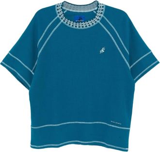 Asics t-shirt à slogan brodé - Bleu