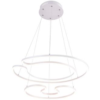 Globo Lighting Plafonnier LED suspension &eacute;clairage salon lampe suspendue blanc mat Globo 67097-60W