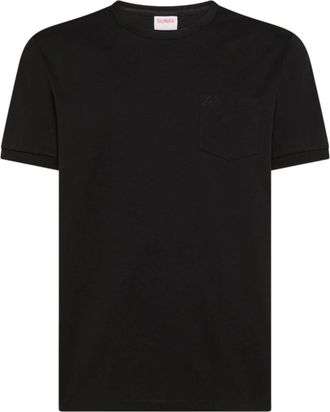 Sun 68 Homme, Tops, Noir, Taille: 2XL T-shirt de luxe en polyester uni avec poche