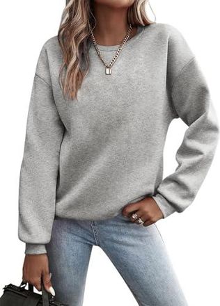 Minetom Sweat Femme Pull Sweatshirt T Shirt Long Manches Longues Col Rond Patchwork Casual Chic Haut Shirts Décontractés Streetwear Automne Hiver Printemps B 