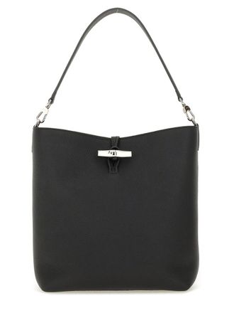 Longchamp Womens Hobo Bag M Le Roseau Black Shoulder