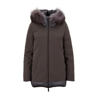 Roberto Ricci Design Finnraccoon Pelz Parka mit hohem Kragen - - Jackets - Damen - Braun - XS
