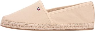 Tommy Hilfiger Damen Flag Canvas Espadrille Fw0Fw08541 Espadrilles, Beige (Clayed Pebble), 39 EU