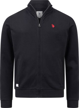 U.S.Polo Association Herren Sweatjacke mit Stehkragen aus 100 % Baumwolle