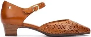 Pikolinos Chaussures &agrave; Talon en Cuir MANISES pour Femme Color Brandy