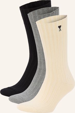 Ami Ami Paris 3er-Pack Socken weiss