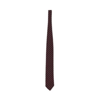 Ermenegildo Zegna Gestreifte Seidenkrawatte - - Accessories - Herren - Rot - ONE SIZE