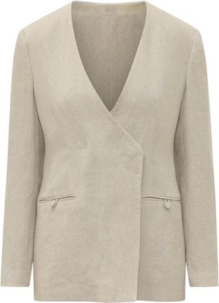 Emporio Armani Femme, Vestes, Beige, Taille: 38 FR Blazer
