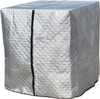 Generic Housse &agrave; isolation thermique pour r&eacute;servoirs IBC de 1000 L avec protection contre le gel et les UV, s&eacute;curit&eacute; des r&eacute;servoirs par temps extr&ecirc;me (argent)
