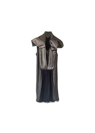Sharon Wauchob Black & Silver Silk Dress Size S