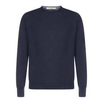 D4.0 Round-Neck Strickwaren - - Knitwear - Herren - Blau - M