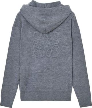 Loewe Sweatshirt &agrave; capuche zipp&eacute; Anagram en laine