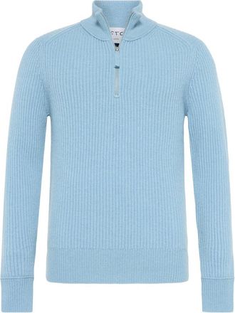 FTC Softer Troyer aus Kaschmir in Rippstrickstruktur in