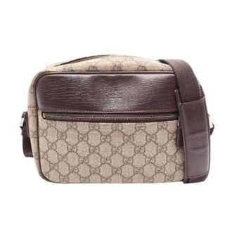 Gucci Sac bandouli&egrave;re en toile enduite GG Plus Pre-owned - Femme - Pre-owned - Beige - Taille: ONE Size