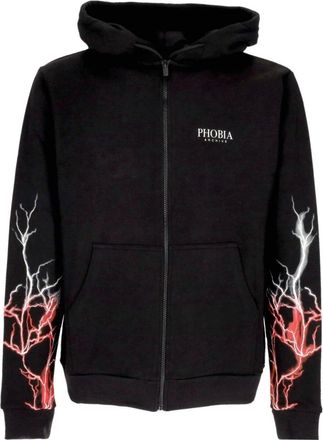 Phobia Archive Homme, Sweatshirts et sweats &agrave; capuche, Noir, Taille: L Lightning Zip Sweat &agrave; capuche