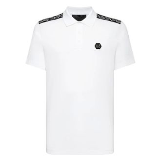 Philipp Plein Homme, Tops, Blanc, Taille: L Polo shirt SS All over PP