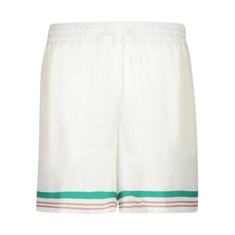 Casablanca Casa Way Seidenshorts - - Shorts - Herren - Wei&szlig; - S