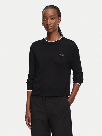 Karl Lagerfeld Pullover B3W18037 Schwarz Regular Fit