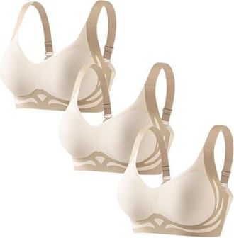 Generic Soutien-Gorge sans Armature Femme Lot de 1/2/3/4, Brassiere Sport Femmes Maintien Fort Grande Taille sous-V&ecirc;tements avec Ajustement R&eacute;Glable Yoga Bras