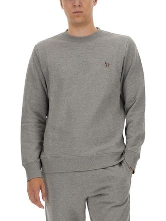 Paul Smith Zebra Patch Organic Cotton Sweatshirt - Gray