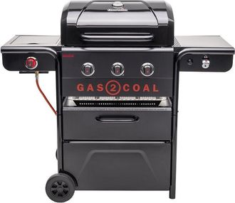 Char-Broil Char-Broil - Barbecue &agrave; gaz hybride 3 br&ucirc;leurs - Cuisson au gaz et charbon - Allumage facile - Br&ucirc;leur Sear Zone 900&deg;C - Grilles en fonte et plancha