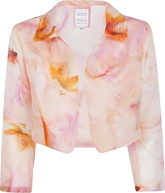 Sara Roka Femme, Vestes, Multicolore, Taille: 36 FR Veste en Soie