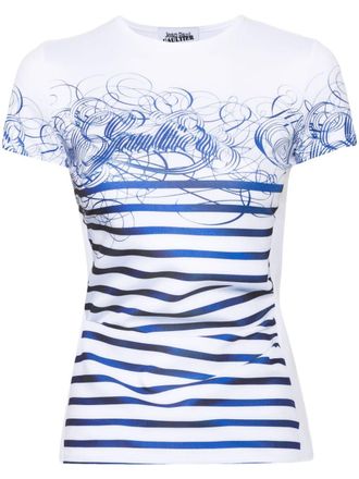 Jean Paul Gaultier t-shirt à imprimé trompe loeil - Blanc
